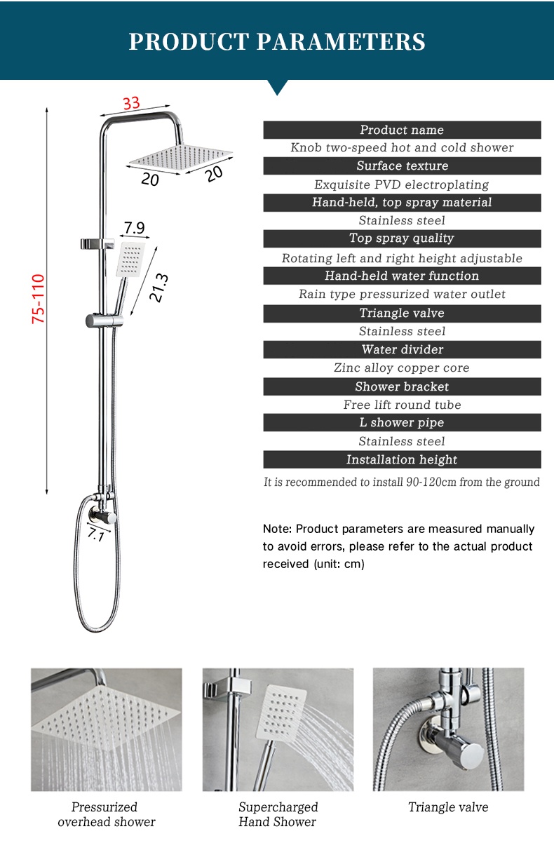304 stainless steel shower suit single point water heater shower faucet ...
