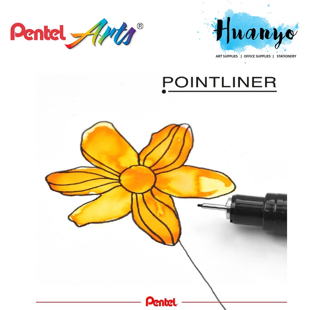 Pentel Pointliner S20P Technical Drawing Drafting Sketching Pen (Black ...