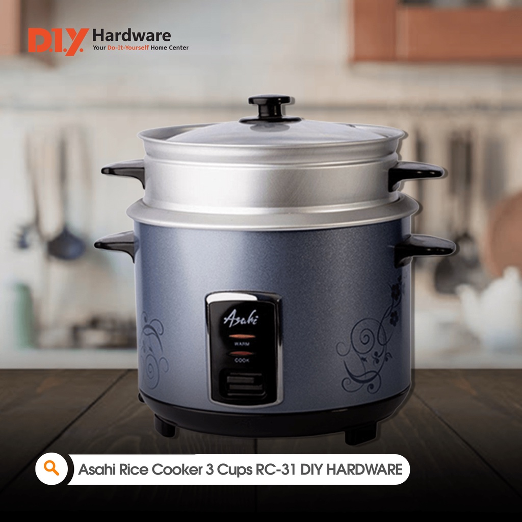 Asahi Rice Cooker 3 Cups Rc-31 Diy Hardware | Shopee Philippines