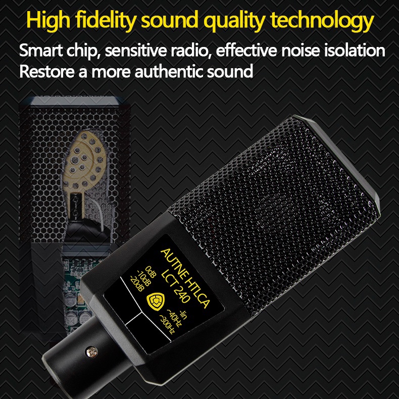 Popcorn LCT240 Premium High-Frequency Microphone with V8S sound card ...