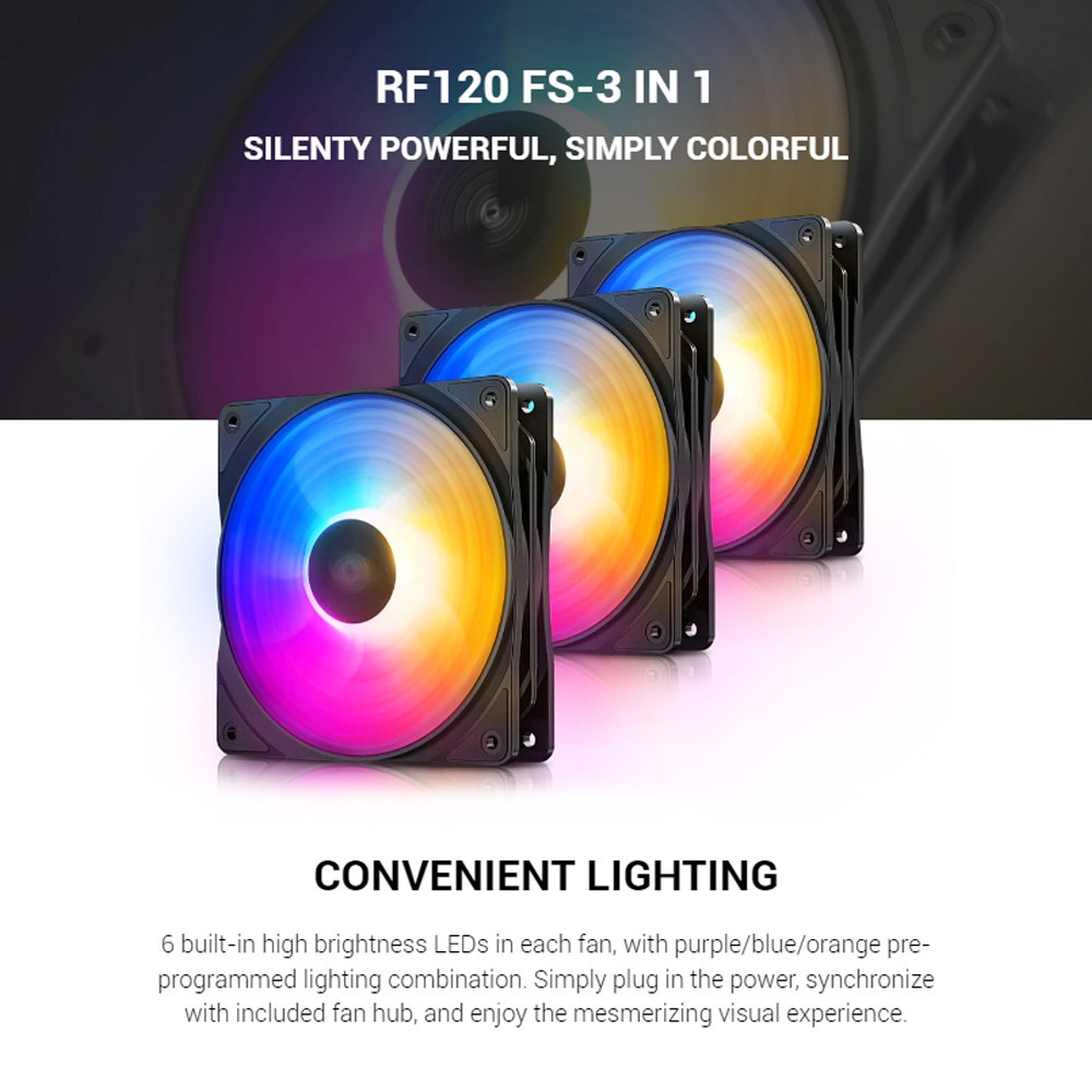 EasyPC| Deepcool RF120 FS 3 in 1pc case fan| RGB Kit | Shopee Philippines