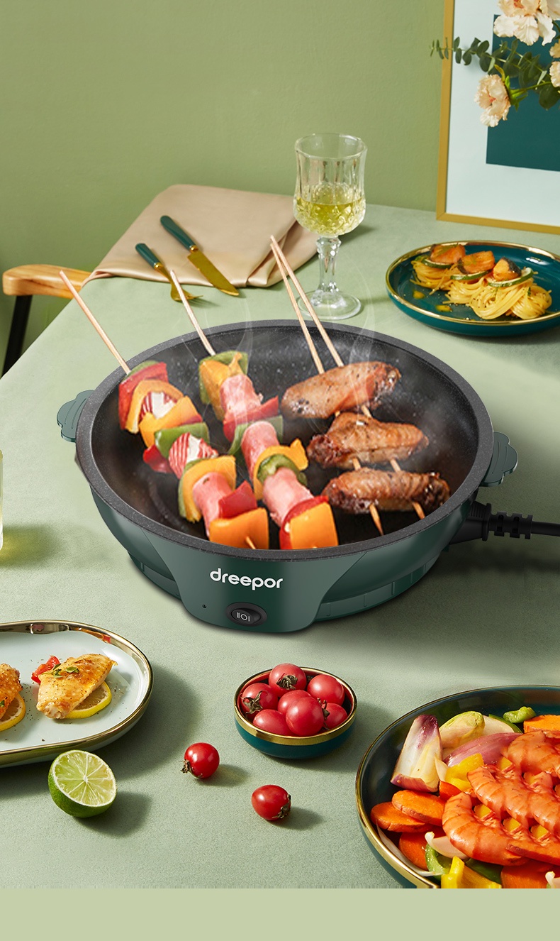 multifunctional electric cooker electric frying pan electric Grill pan ...