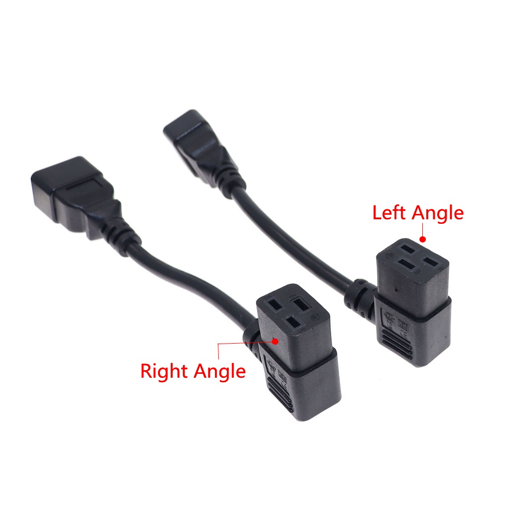 IEC320 C20 to Right Angle C19 Power Cable Cord for Server/PDU 16A Heavy ...