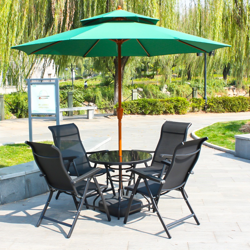 KIMDELIN Dia2.7M Double Layer Garden Umbrella Outdoor Patio Umbrella ...