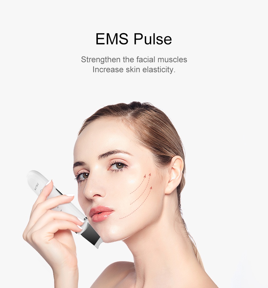 ANLAN Facial Ultrasonic Skin Scrubber Cleanser Tool Blackhead Acne ...