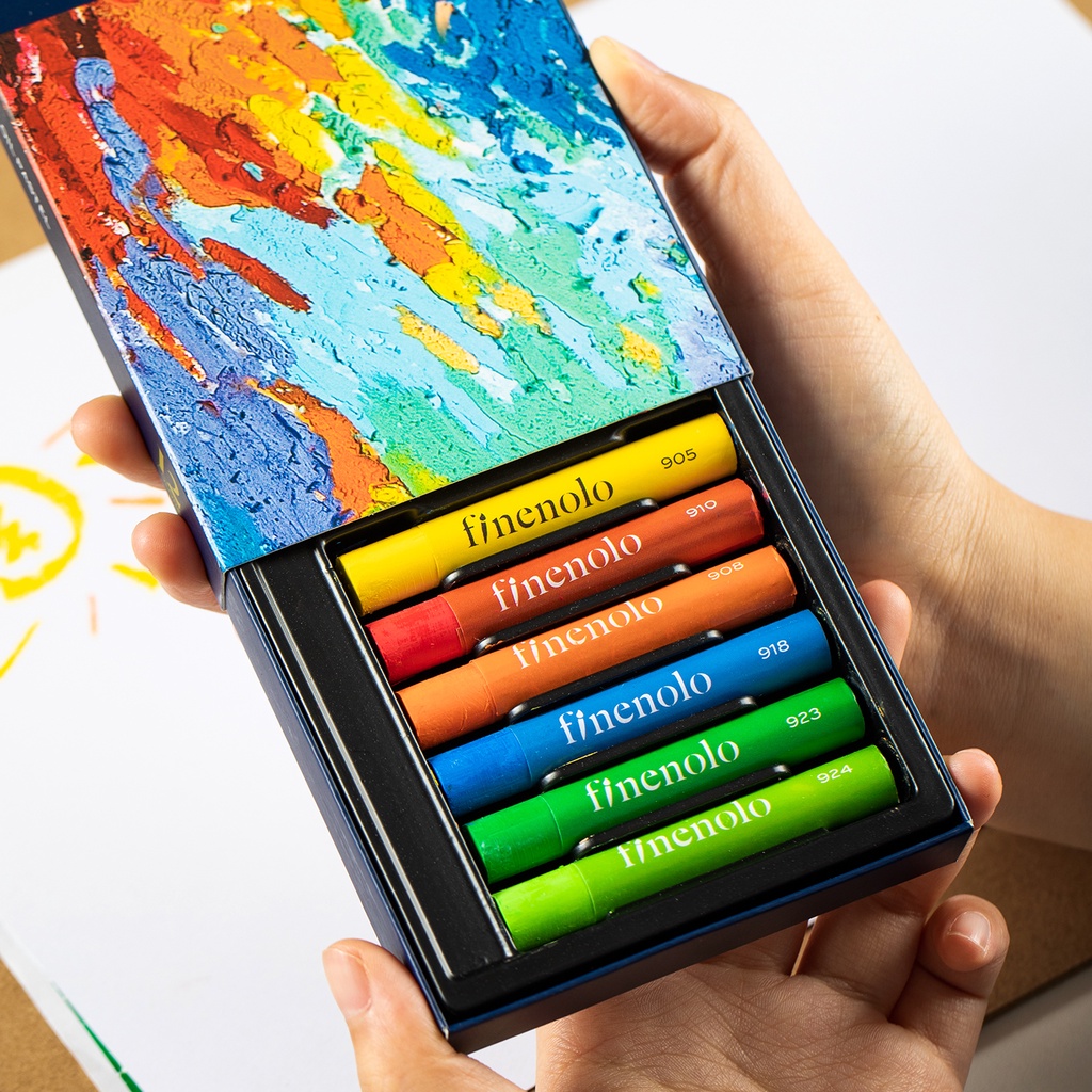 Finenolo by Deli 12/24 Pcs Color Oil Pastel Art Painting Pastel School ...