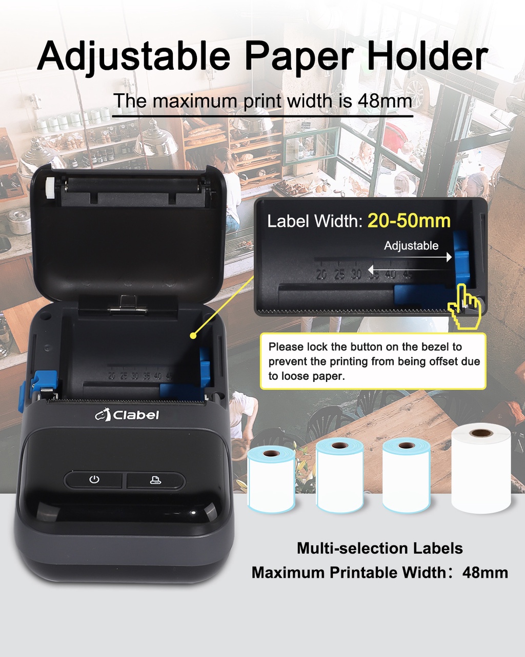 CLABEL 220B Price Tag Labeller Label Maker Printer Black Portable ...