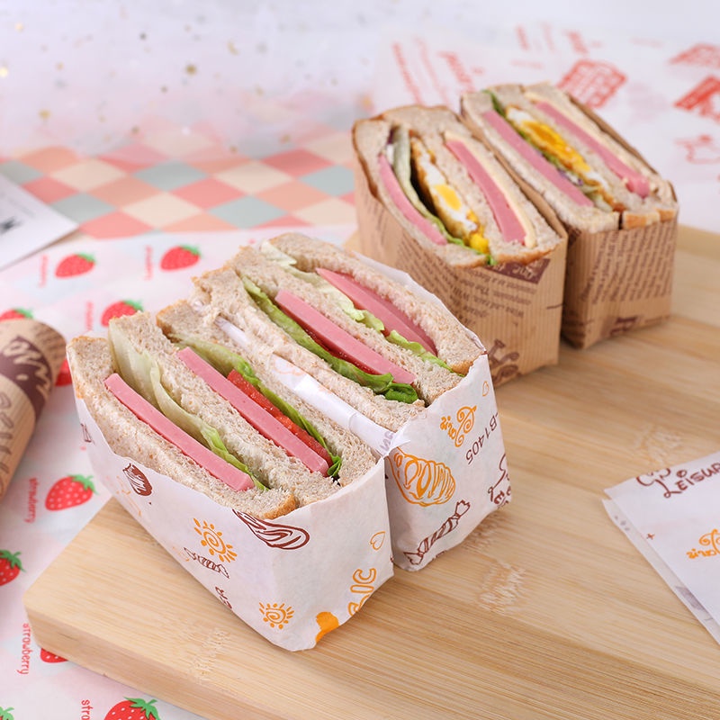 【100pc】Sandwich Wrapping Paper Kebab Wrapper Paper Burrito Wrapper ...