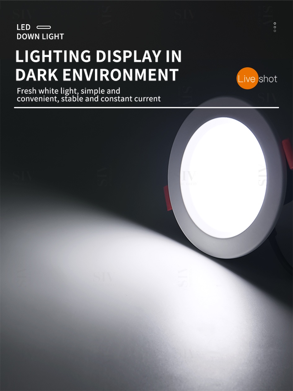 Siv Ceiling Led Panel Light Down Pin 3 Color Temperature 2 Years ...