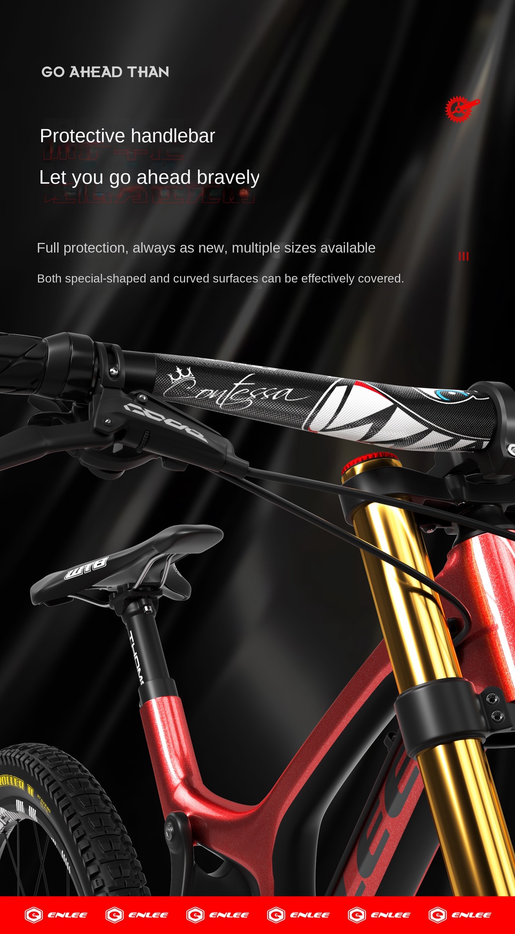 ENLEE bicycle handlebar film Highway mountain bike handlebar horizontal ...