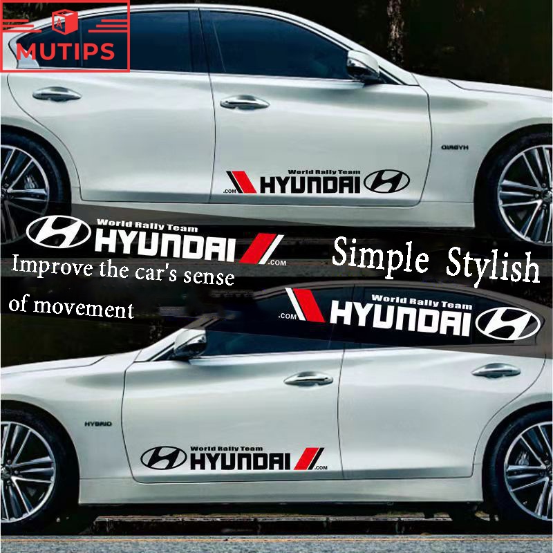 Hyundai 2Pcs Car Body Side Door Waterproof Stickers Cover Scratches For ...