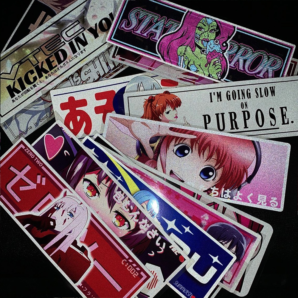 JDM Reflective Car Sticker Kamikaze Japan Samurai Vinyl Car Styling ...