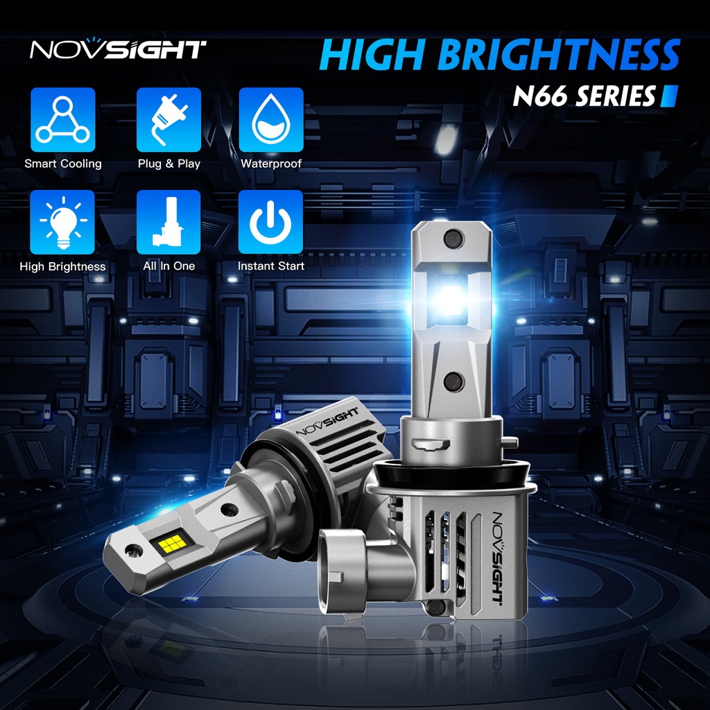 Novsight N66 Car H11LED Headlight 1:1 design in-line headlight 80W ...