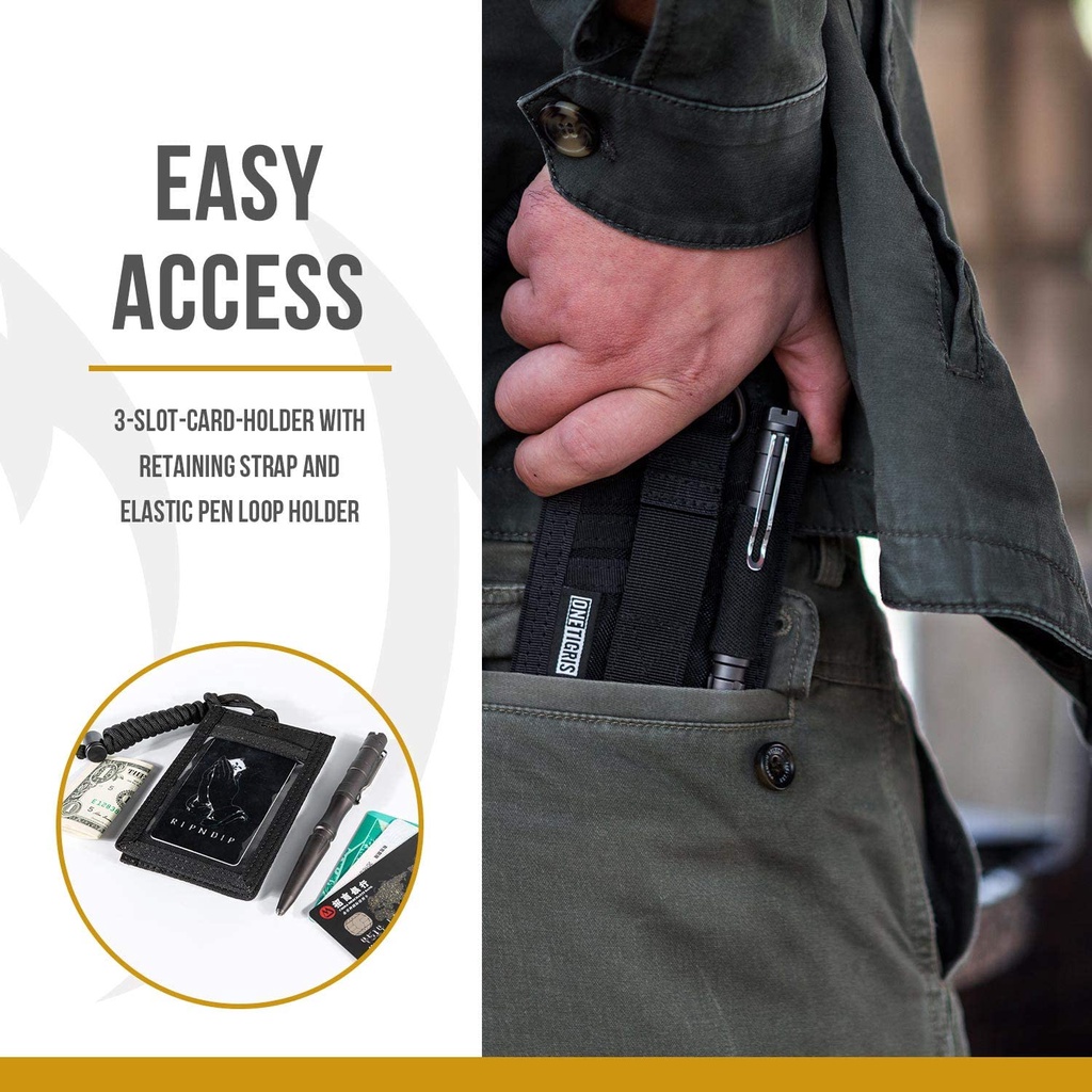 Army Fan Molle Tactical ID Card Case Patch Neck Lanyard and Credit Card ...