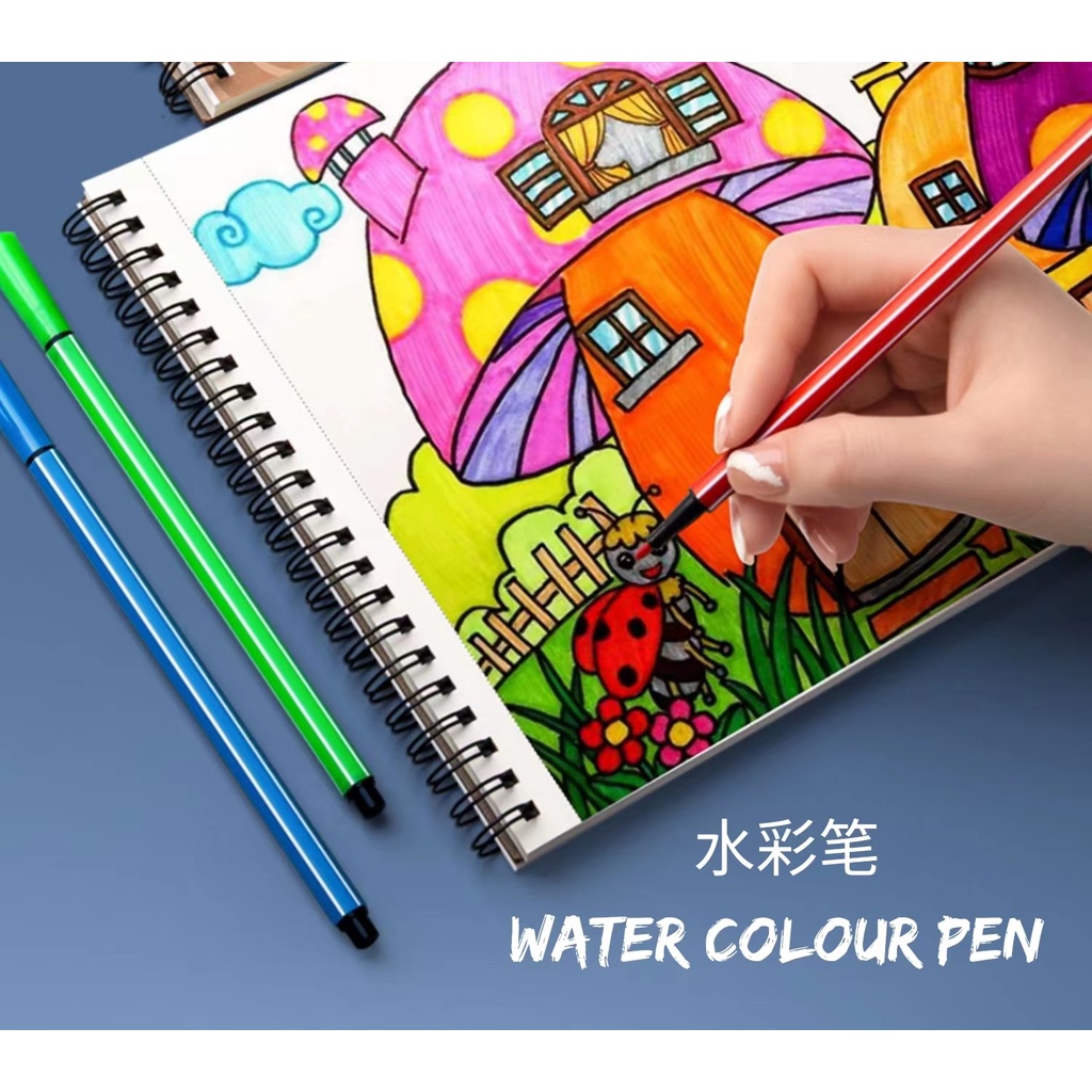 (4 Books) A4 Large Drawing Book for Kids/Sketch Book/Perforated Book ...