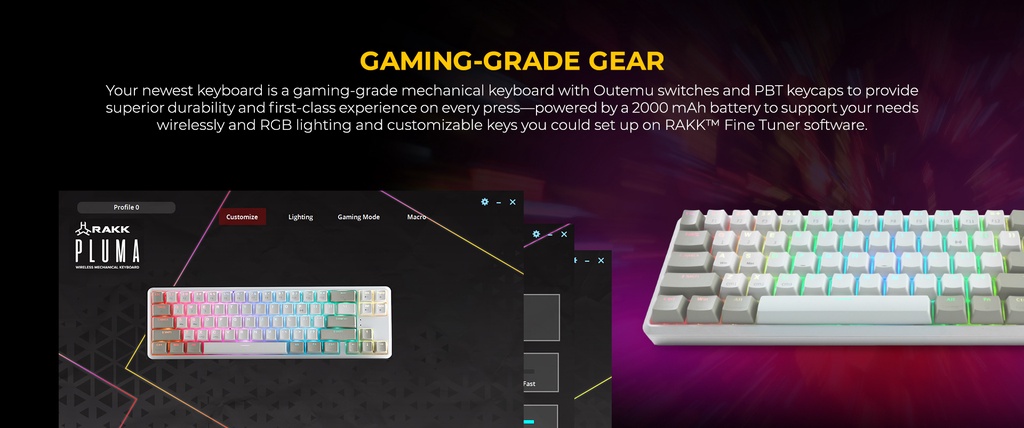 EasyPC | RAKK Pluma 68 and Pluma V2 57 keys Wireless Mechanical ...