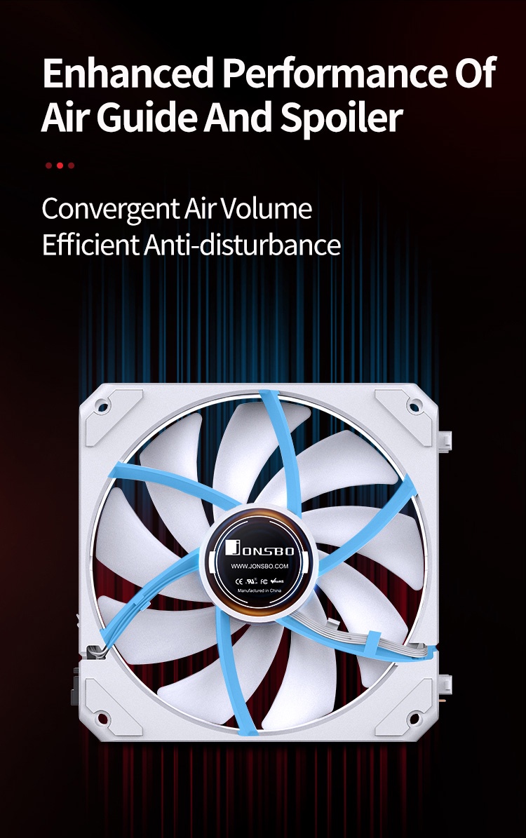 Jonsbo ZG-120 ARGB Building Block Fan Black White Splicable Tandem ...