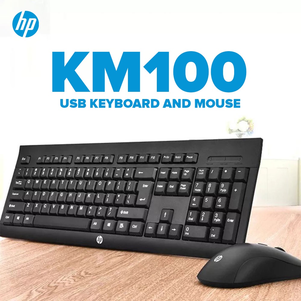 EasyPC | HP KM100 USB Keyboard and Mouse | Shopee Philippines