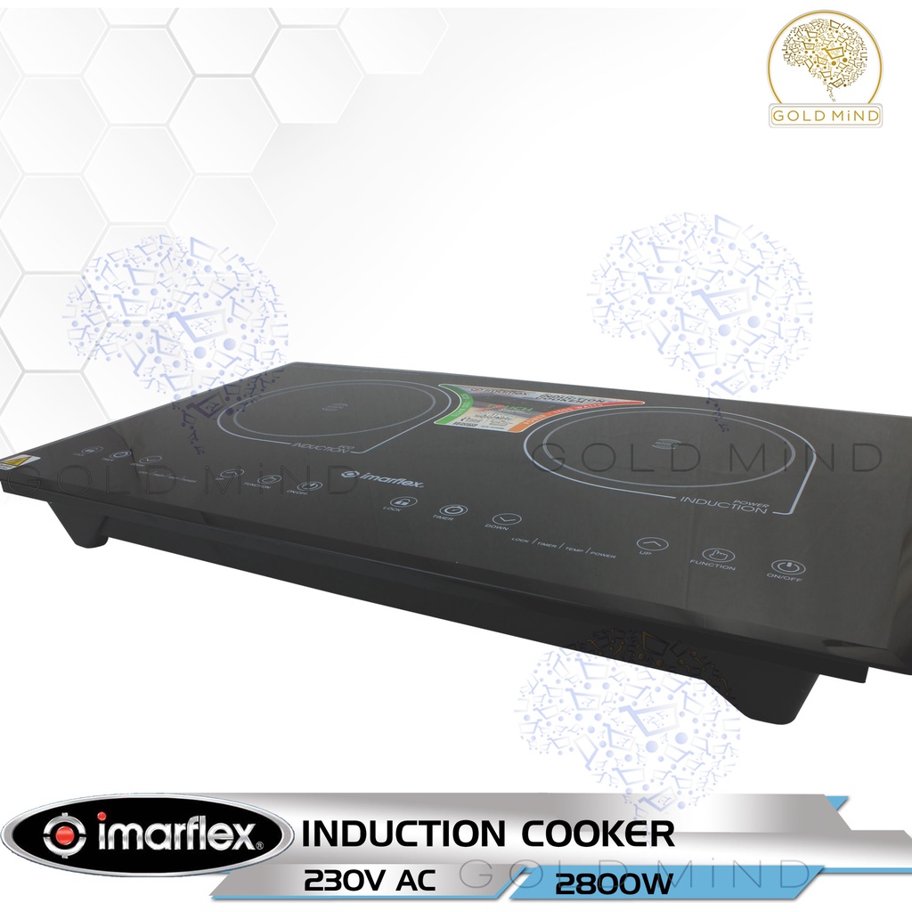 Imarflex Induction Cooker 2800W Double Hobs with Child Lock Feature ...