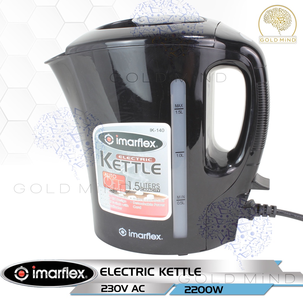Imarflex Electric Kettle 1.5L Black 230V 2200W | Shopee Philippines