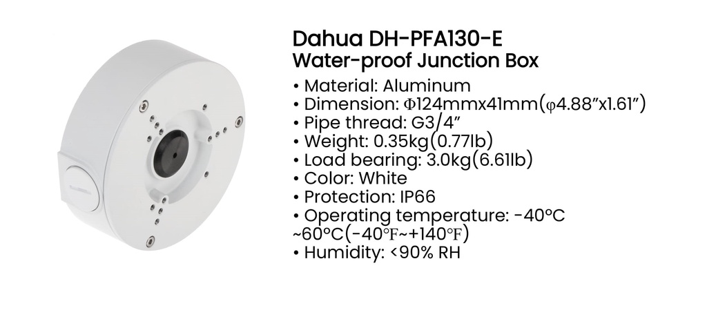 Dahua DH-PFA130-E Water-proof Junction Box | by EJD | Shopee Philippines