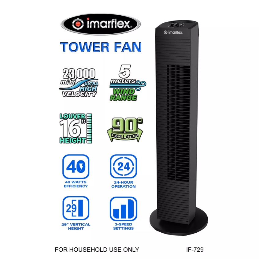 Imarflex IF-729 Tower Fan | Shopee Philippines