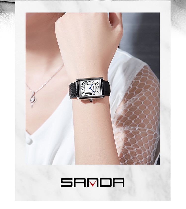 SANDA New Fashion Personality Business Luxury Ladies Charm Casual Quartz Watch P1108 | Shopee ...