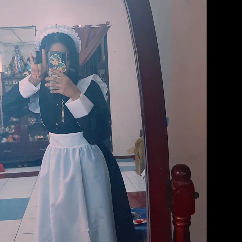 【FREE bow tie and socks】Maid Outfit Men Women Wear Cosplay Anime Maid ...
