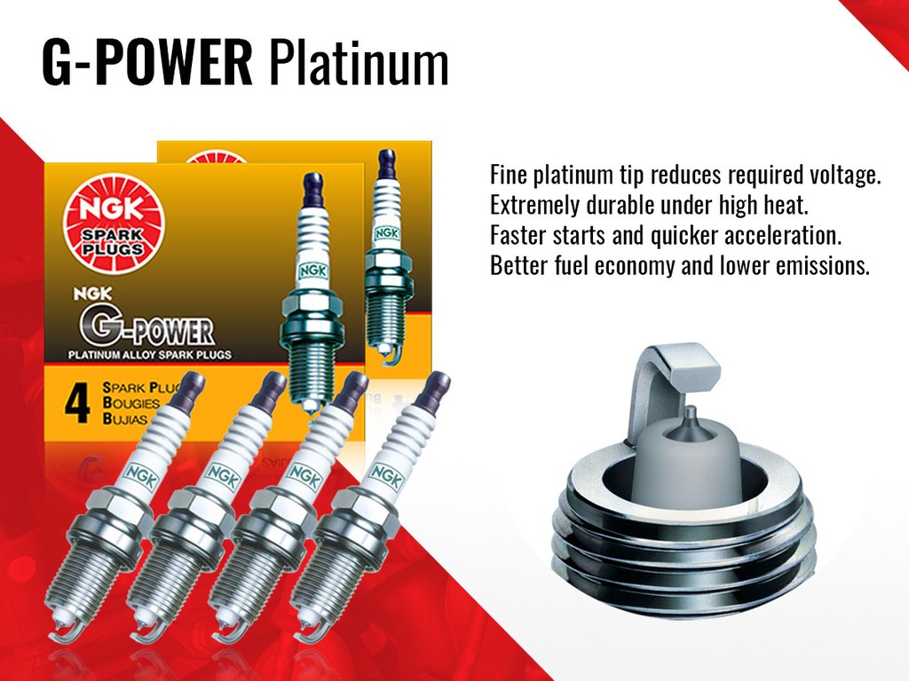 NGK SPARK PLUG G-POWER CPR6EAGP-9 FOR WAVE 125, DREAM 125, XRM 125 ...