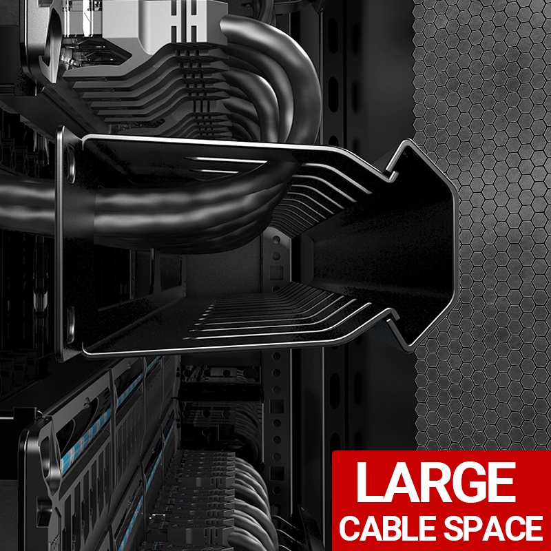 AMPCOM 1U Plastic Rack Mount Horizontal Cable Manager Duct Raceway For ...