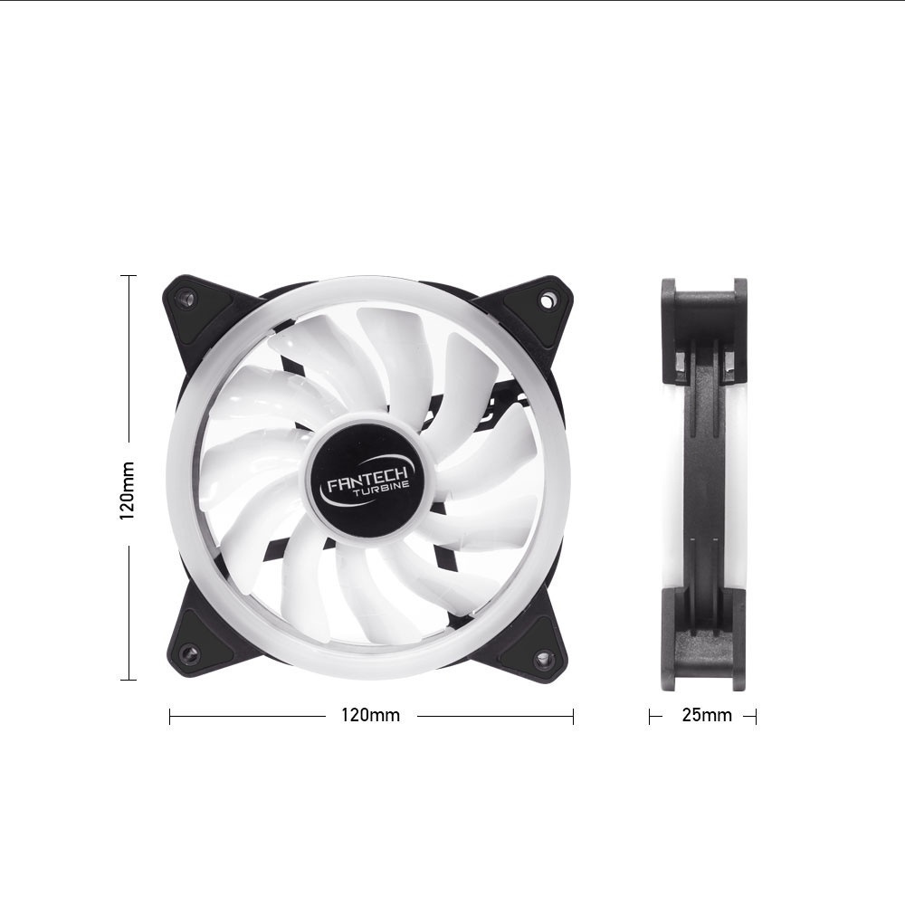 EasyPC | Fantech FB-301 Turbine 3 in 1 RGB 120mm Chassis Fan | Shopee ...