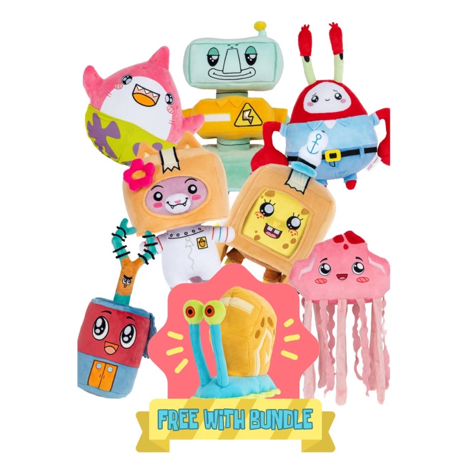 LankyBox and SpongeBob SquarePants Plush Toys Thicc Shark Foxy Boxy ...