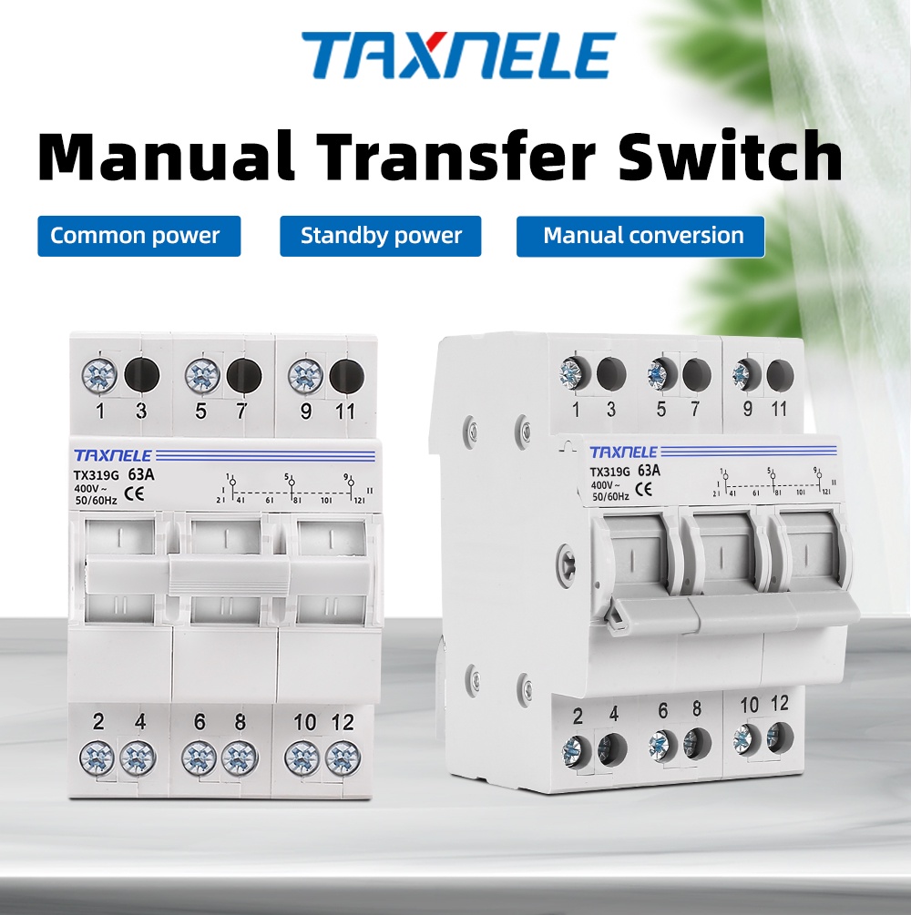 MTS 3P 40A 63A Dual Power Manual Transfer Isolating Switch Interlock ...