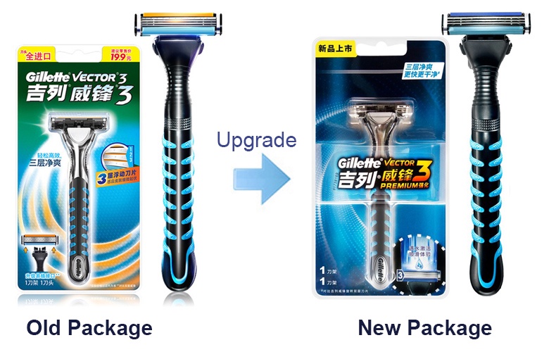 Gillette Vector 3 Men's Razor Shaving Blades Safety Razors Beard Hair ...