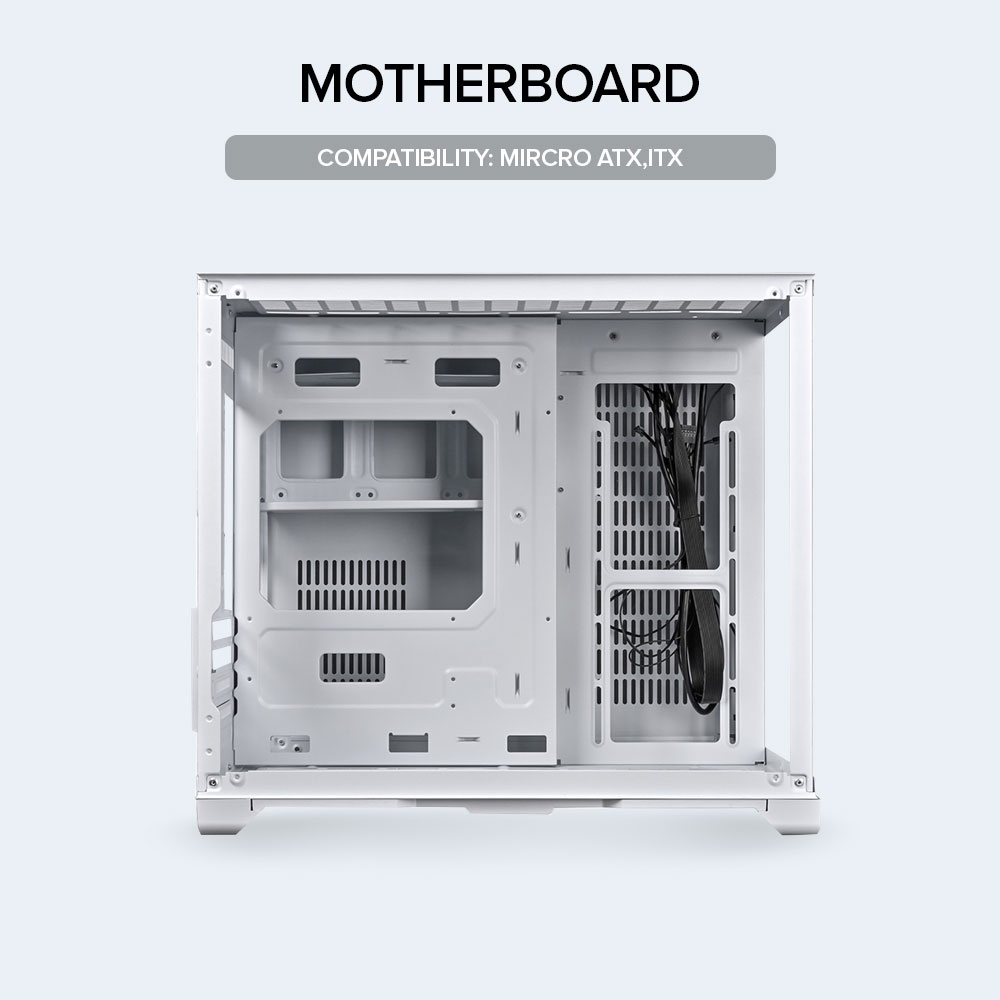 EasyPC | CoolMan Robin 2 Mini Black and White Optimal Airflow Tempered ...