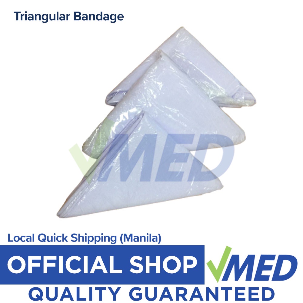 VMED Medical Triangular First-Aid Bandage (40x40x60inches) (1pc ...