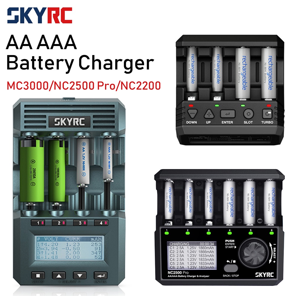 SKYRC MC3000 Charger NC2500 Pro / NC2200 Smart Battery Charger | Shopee ...