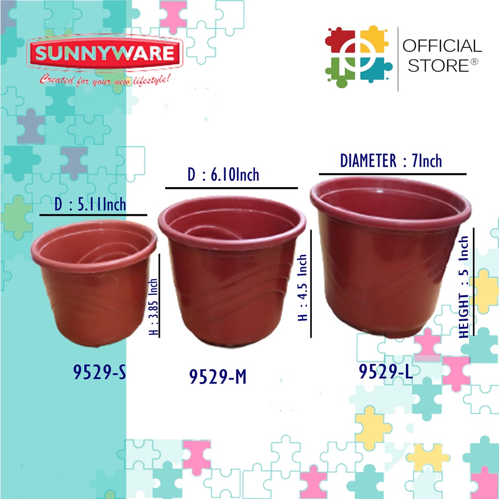 Sunnyware Paso / Flower Pot large 9529 | Shopee Philippines