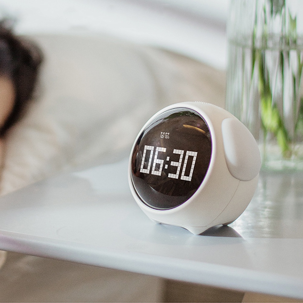 For Xiaomi Youpin Cute Expression Pixel Alarm Clock Multi Function ...