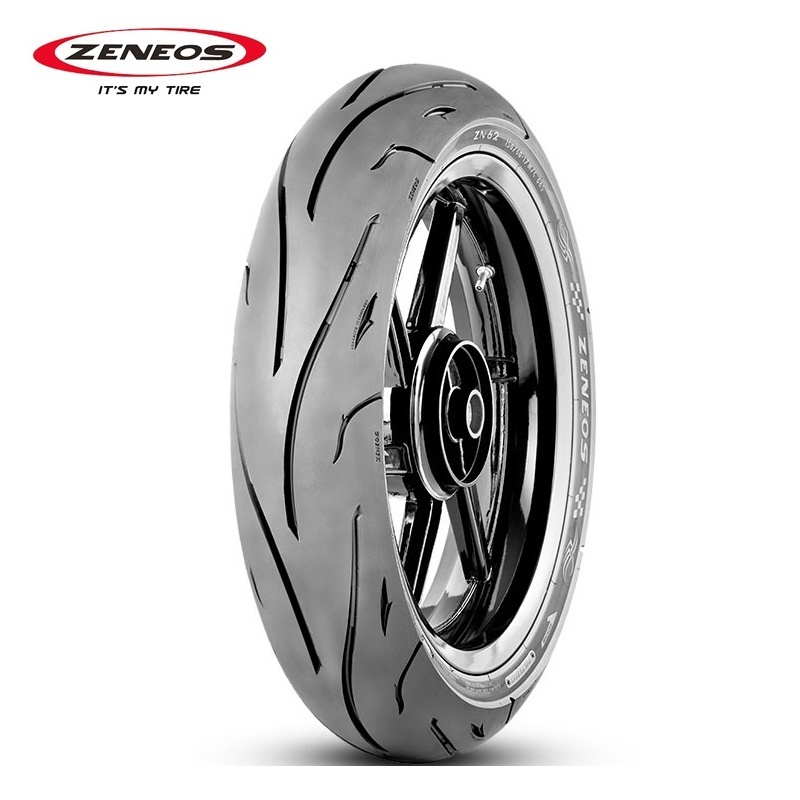 Zeneos ZN62 90-80-14 Tubeless Motorcycle Tires Sporty designed tread ...