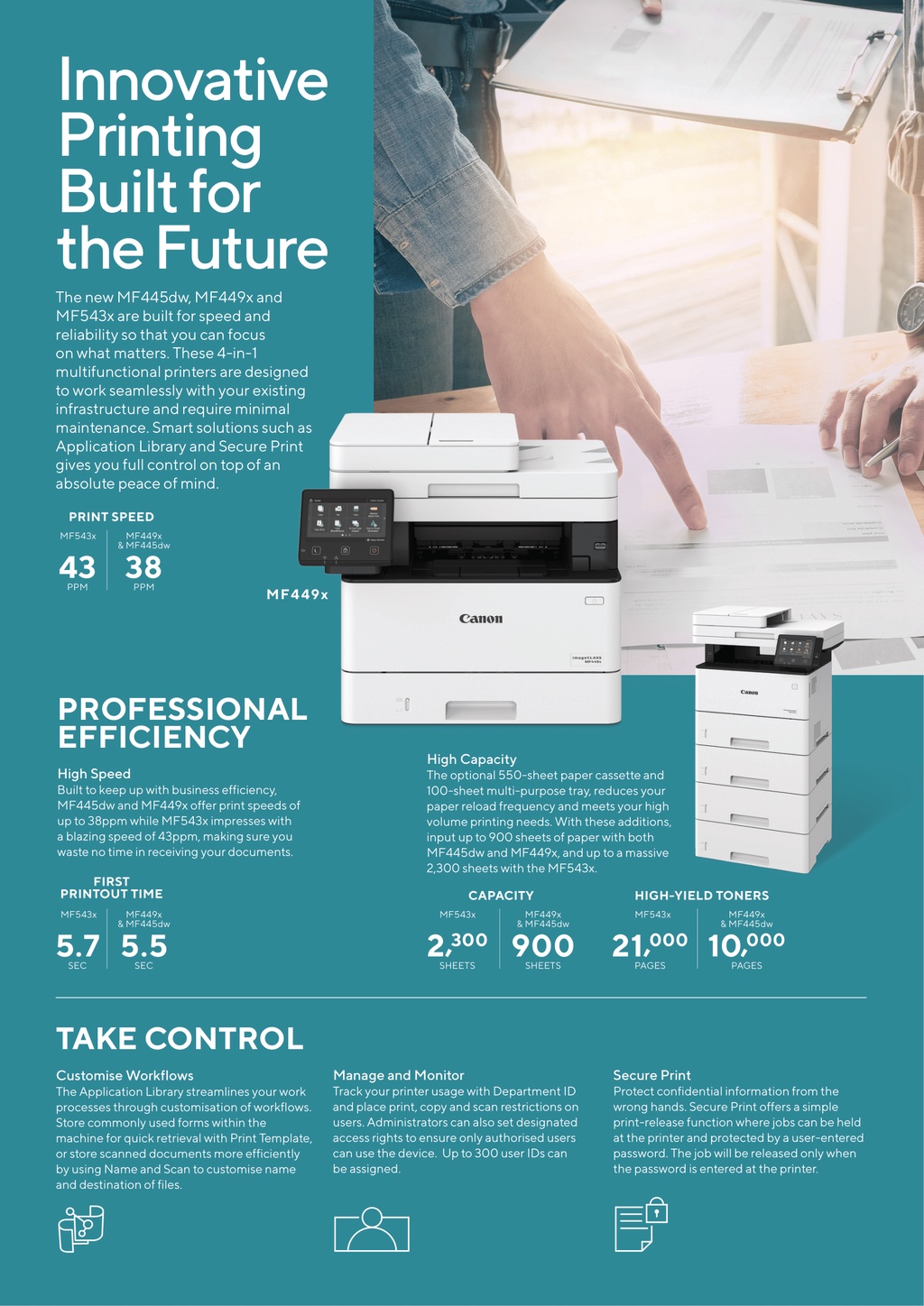 Canon imageCLASS MF445DW Mono Laser Printer w/Print, Colored Scan, Send ...