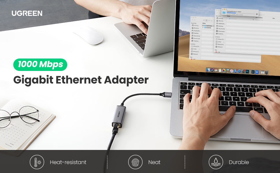 UGREEN USB-C 3.1 Gen1 To Gigabit Ethernet Adapter 10CM (SPACE GRAY ...