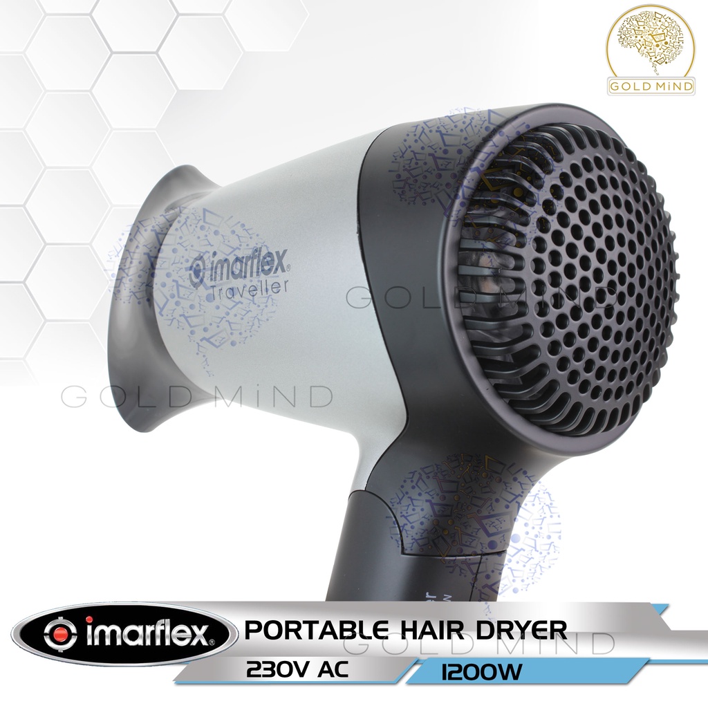 Imarflex HD-1200T Portable Hair Dryer Blower DUAL VOLTAGE 1200W | Shopee Philippines