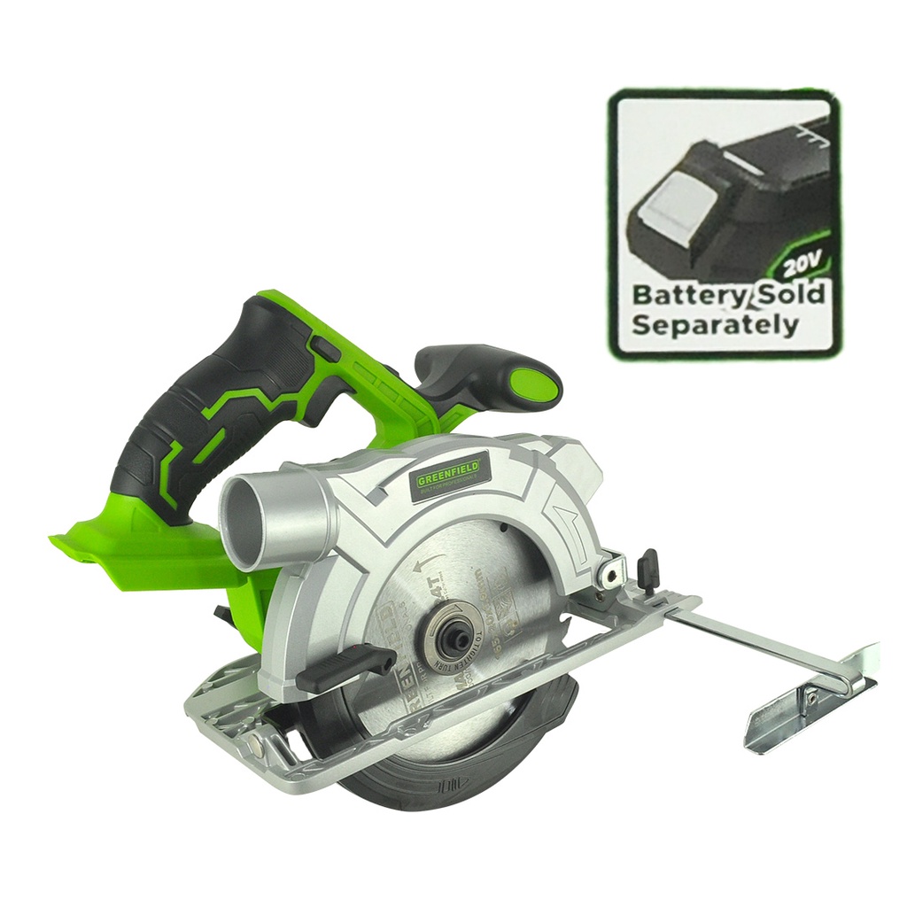 Greenfield 20V Cordless Circular Saw (Bare Tool Only, Battery Sold ...