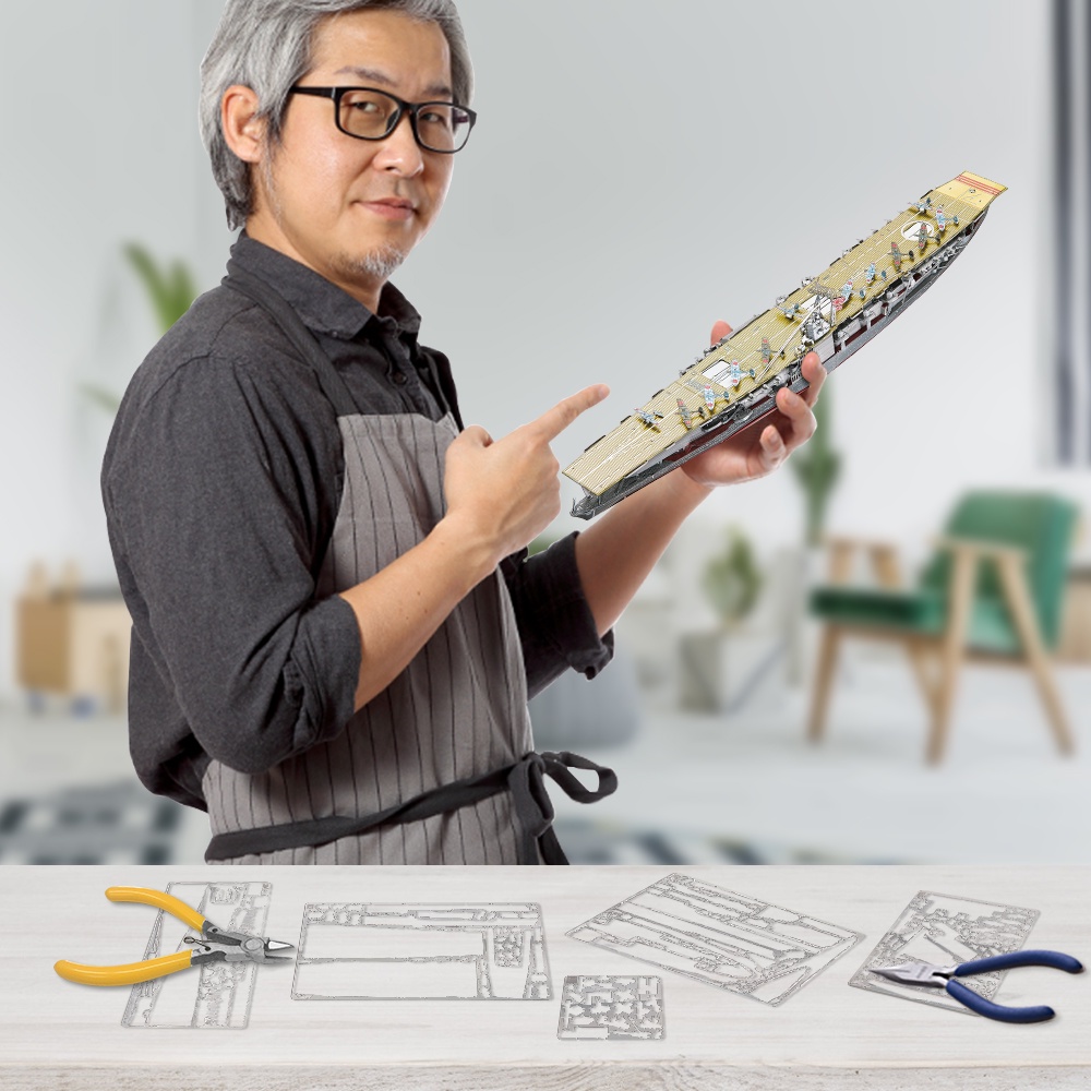 Piececool 3D Metal Puzzles - Akagi Aircraft Carrier Model Kits Japan ...