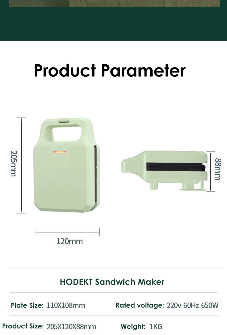 HODEKT Sandwich Maker Waffle Maker Toaster Maker Breakfast Maker Panini ...