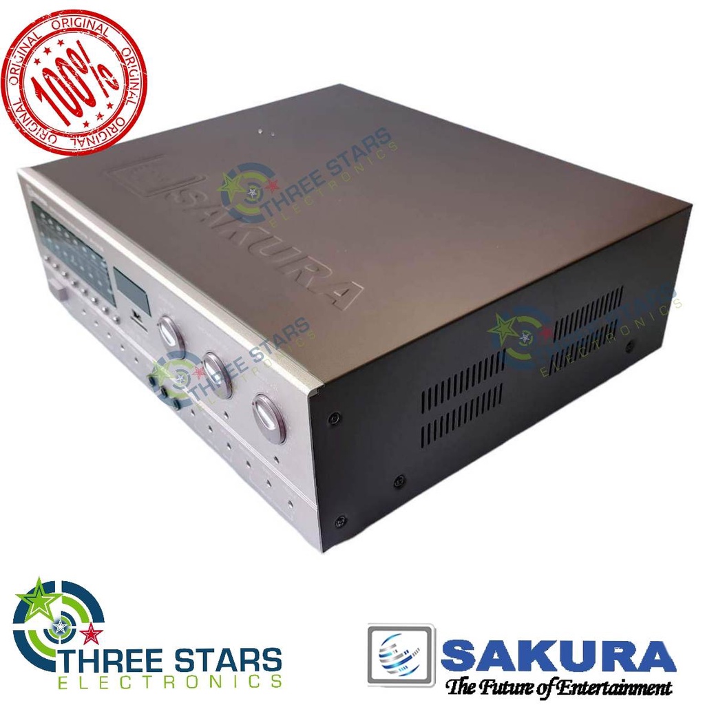 2023 New Sakura AV - 737UB Karaoke Amplifier 1500 watts x2 USB / Bletooth FM av 737 av-737 av737 ...
