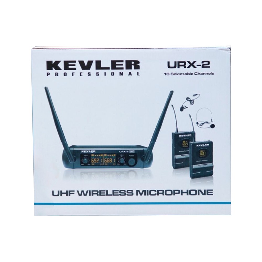 KEVLER URX-2 Series Dual UHF Beltpack Lapel / Handheld Wireless ...