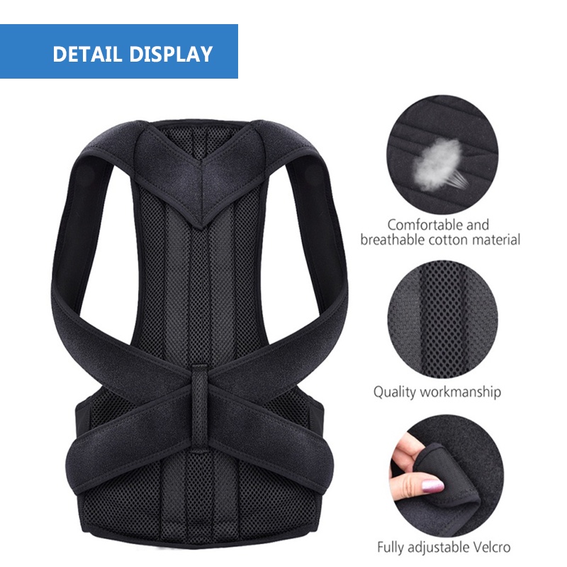 Straight Back Supporter Posture Adjustable Back Posture Corrector for ...