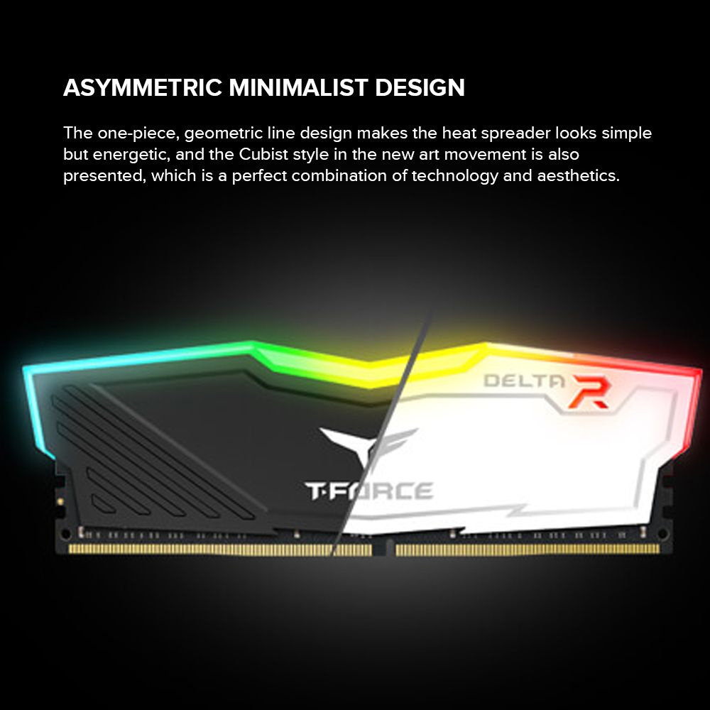 Team Elite T-Force Delta 16GB 2x8 3200Mhz Memory White T-FORCE BLITZ ...